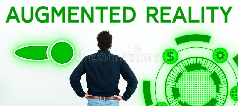Text Sign Showing Augmented Reality. Concept Meaning Technology that ... Text Sign Showing Augmented Reality. Concept Meaning Technology that ...