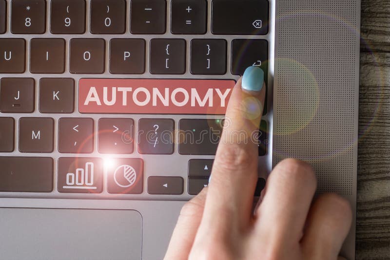 Text Sign Showing Autonomy. Business Idea Vehicle that Can Guide Itself ...