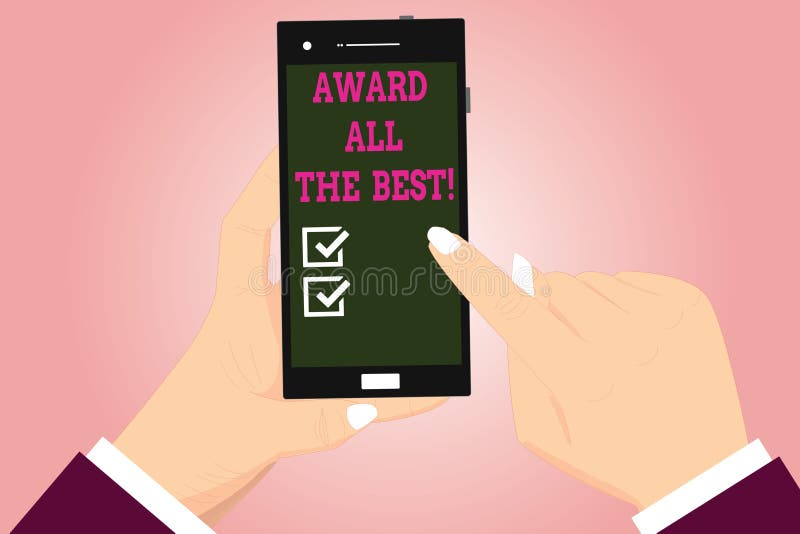 Text Sign Showing Award All the Best. Conceptual Photo Recognize Good ... Text Sign Showing Award All the Best. Conceptual Photo Recognize Good ...