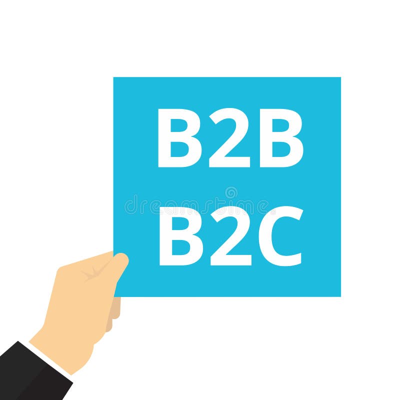Text sign showing B2B B2C stock illustration. Illustration of ...