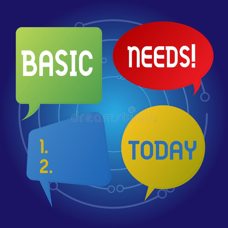 Text Sign Showing Basic Needs. Conceptual Photo Measurement of Absolute ...