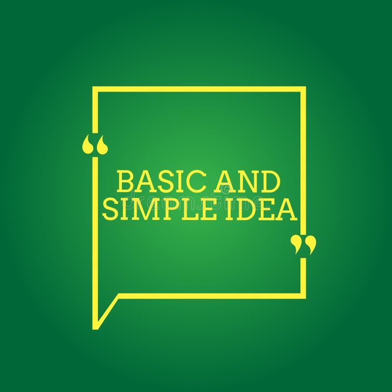 Text Sign Showing Basic and Simple Idea. Conceptual Photo Plain Mental ...