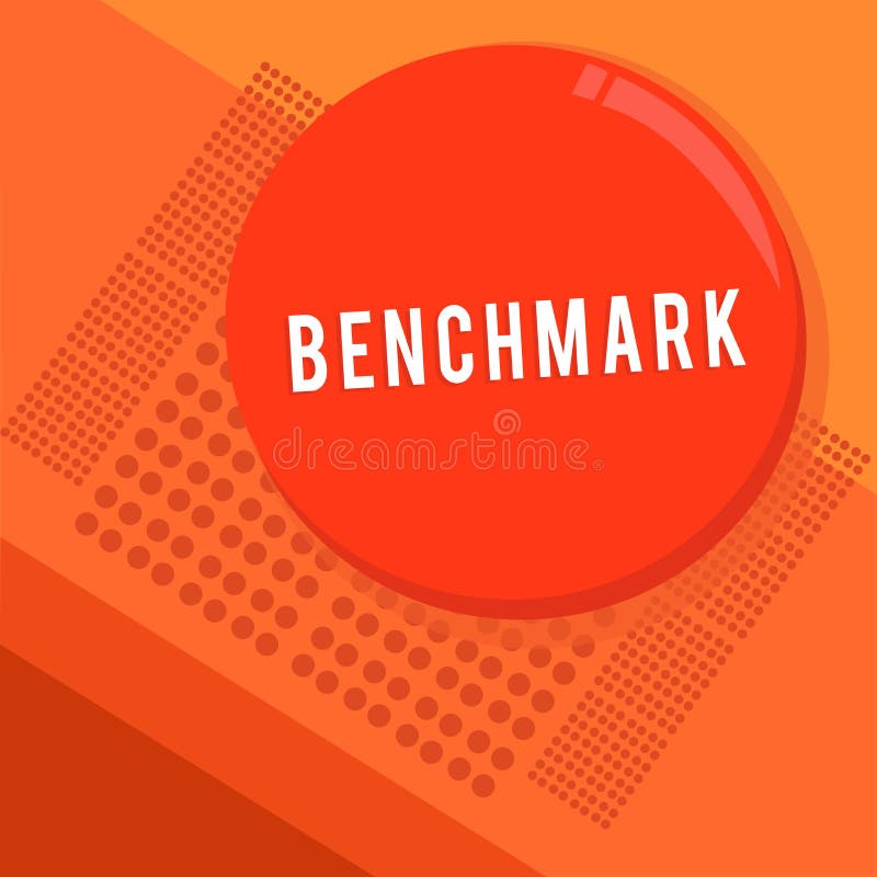 Text Sign Showing Benchmark. Conceptual Photo Standard or Point of ...
