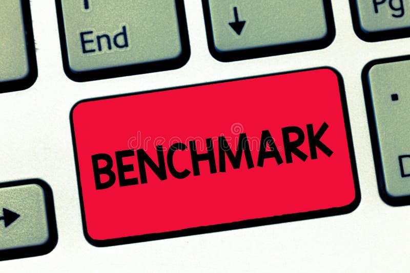 Text Sign Showing Benchmark. Conceptual Photo Standard or Point of ...