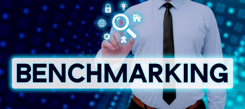 Text Sign Showing Benchmarking. Internet Concept Evaluate Something by ...
