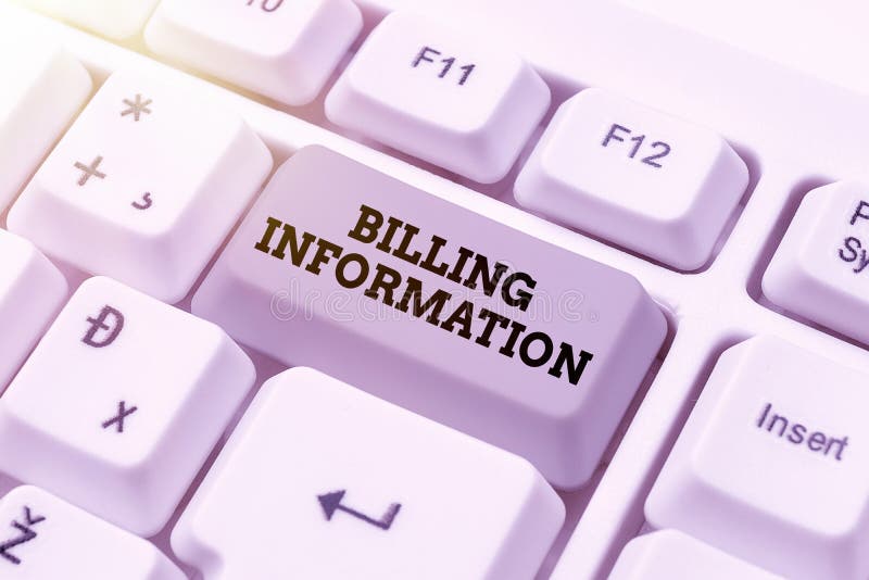 Text Sign Showing Billing Information. Word Written on Address ...