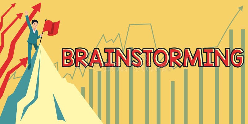 Conceptual Display Brain Storming. Business Idea Stimulating Creative ...