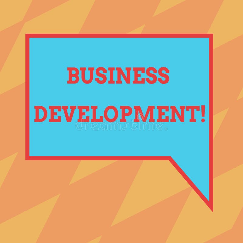 Text Sign Showing Business Development. Conceptual Photo Develop and ...