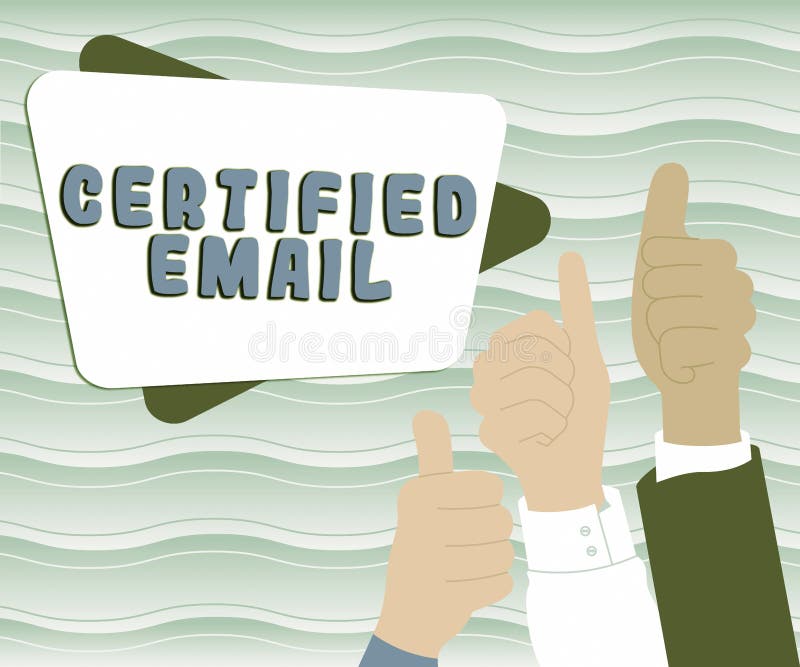 Text Sign Showing Certified Email. Conceptual Photo Email Whose Sending ...