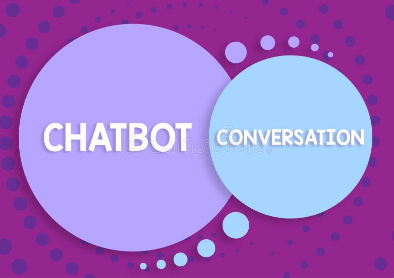 Text Sign Showing Chatbot Conversation. Business Showcase Chatting with ...