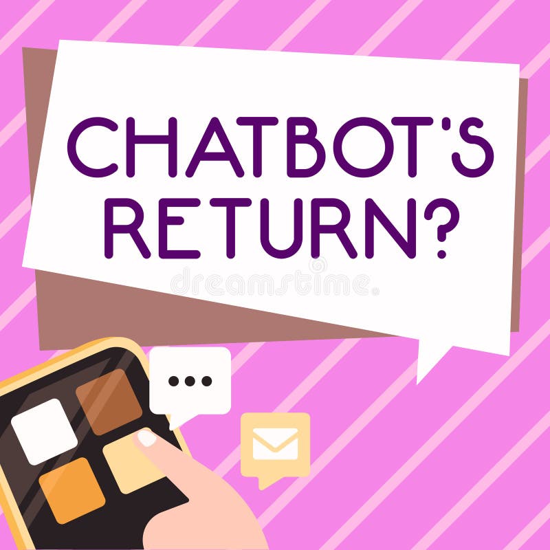 Handwriting Text Chatbot S Return. Business Concept Program that ...