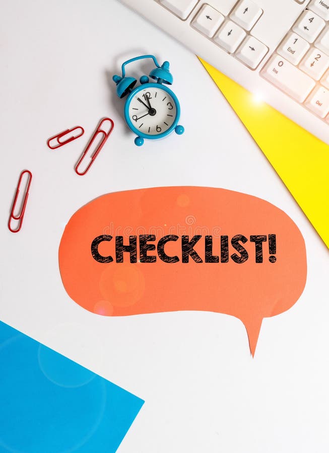 Text Sign Showing Checklist. Conceptual Photo List Items Required ...