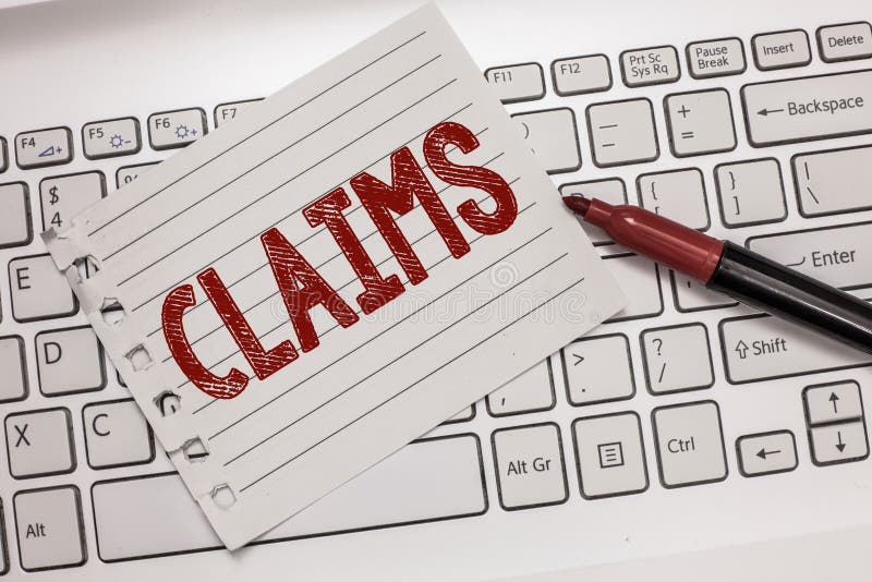 Text Sign Showing Claims. Conceptual Photo State or Assert that ...