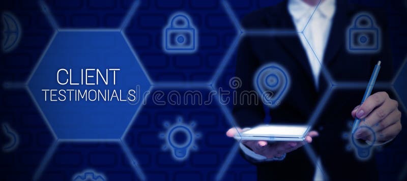 Text Sign Showing Client Testimonials. Internet Concept Written ...