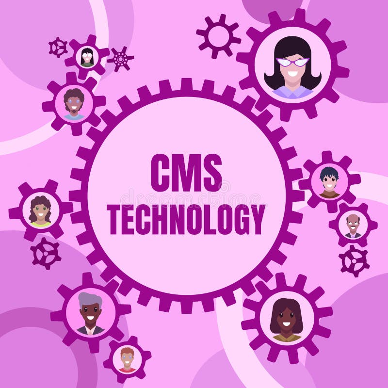 Text Sign Showing Cms Technology. Word for Programs that are Used To ...