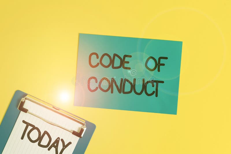 Text Sign Showing Code of Conduct. Conceptual Photo Ethics Rules Moral ...