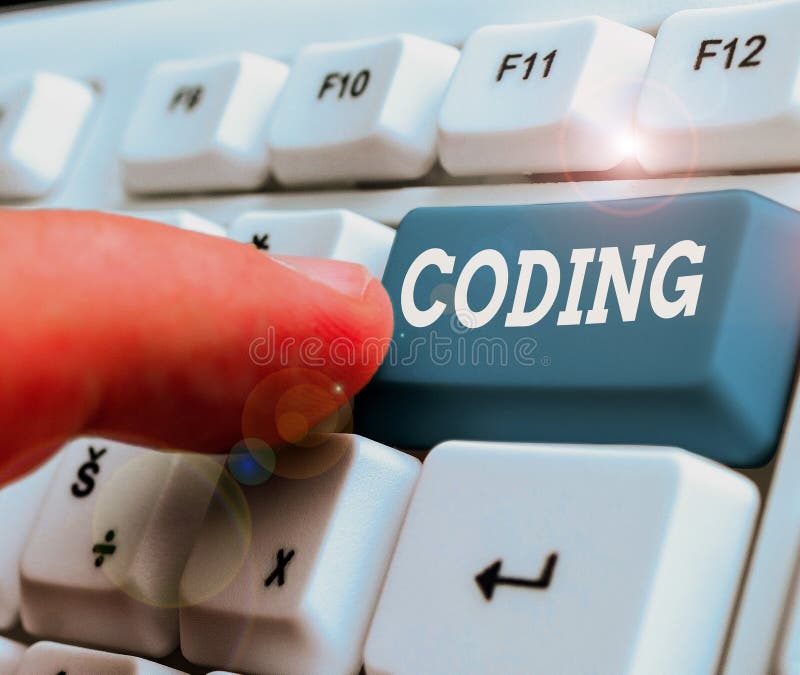 Text Sign Showing Coding Conceptual Photo Assigning Code To Something For Classification