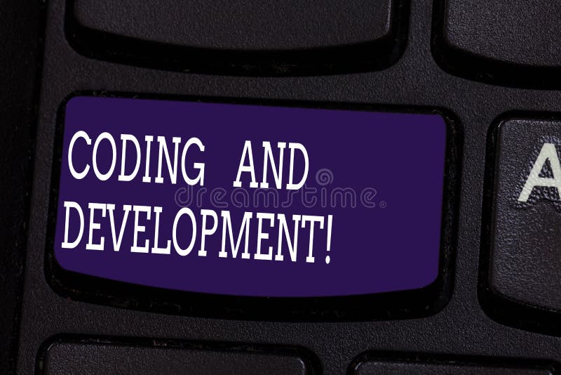 Text Sign Showing Coding and Development. Conceptual Photo To Program ...