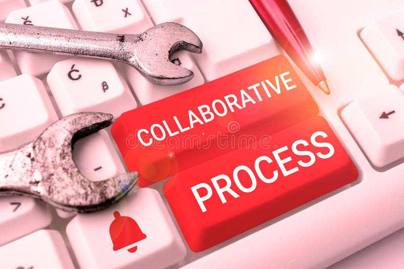 Text Sign Showing Collaborative Process. Business Idea People and ... Text Sign Showing Collaborative Process. Business Idea People and ...