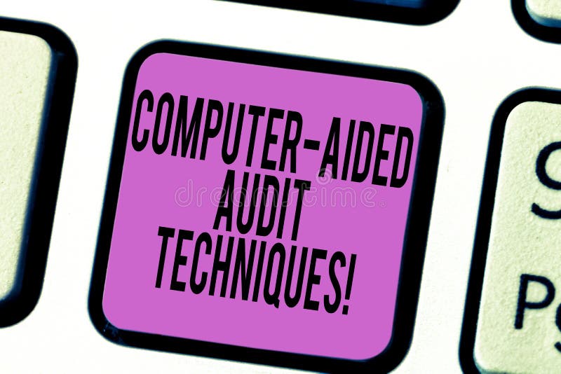 Text Sign Showing Computer Aided Audit Techniques Conceptual Photo Using Computer To Automate