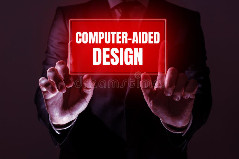Conceptual Caption Computer Aided Design. Business Idea CAD Industrial ...