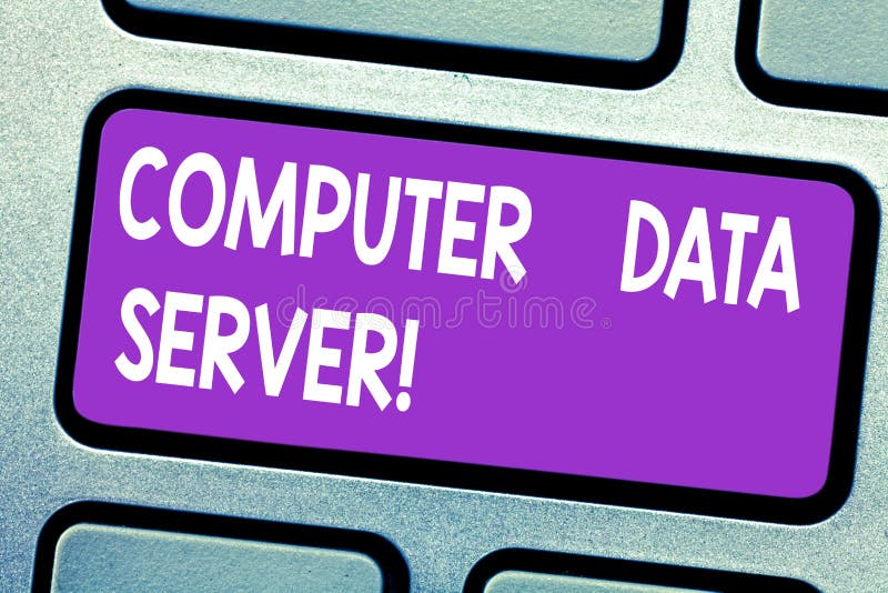 Text Sign Showing Computer Data Server. Conceptual Photo Computer Platform that Delivers ...