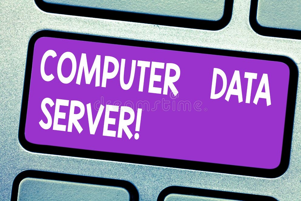 Text Sign Showing Computer Data Server. Conceptual Photo Computer Platform that Delivers ...