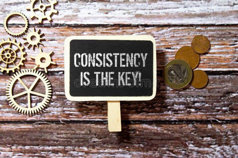 Text Sign Showing Consistency is the Key. Stock Image - Image of ...