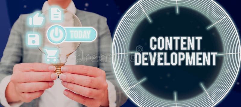 Text Sign Showing Content Development. Concept Meaning Interaction ...