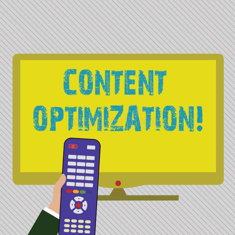 Text Sign Showing Content Optimization. Conceptual Photo Techniques To ...