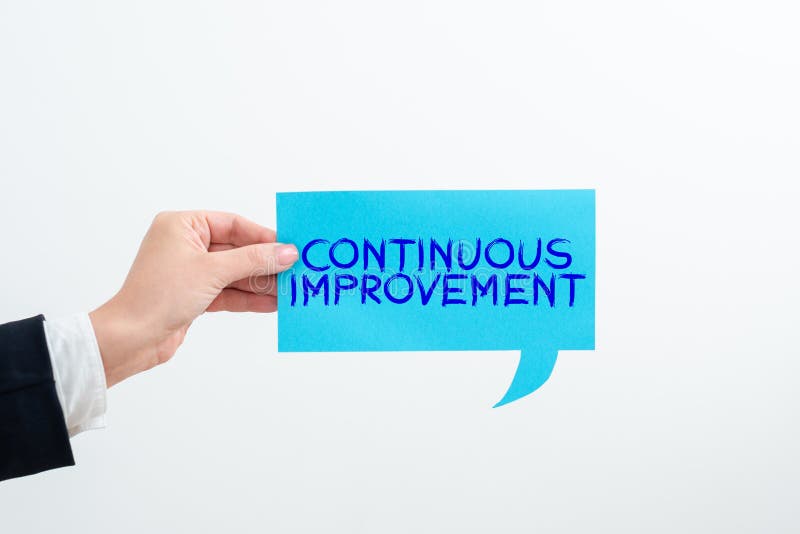 Text Sign Showing Continuous Improvement. Business Concept Making Small ... Text Sign Showing Continuous Improvement. Business Concept Making Small ...