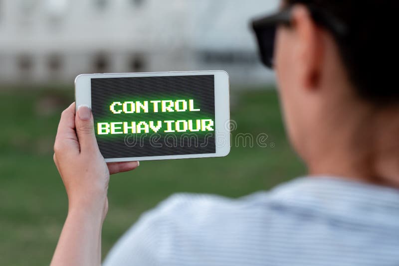 Text Showing Inspiration Control Behaviour. Business Concept Exercise ...