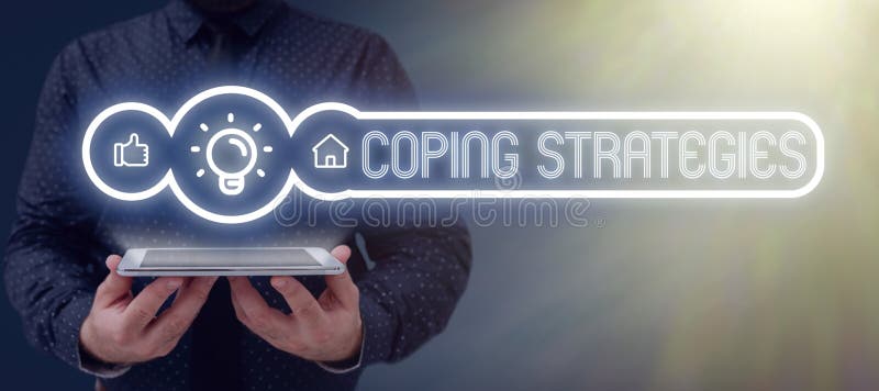 Text Sign Showing Coping Strategies. Business Idea General Plan or Set ... Text Sign Showing Coping Strategies. Business Idea General Plan or Set ...