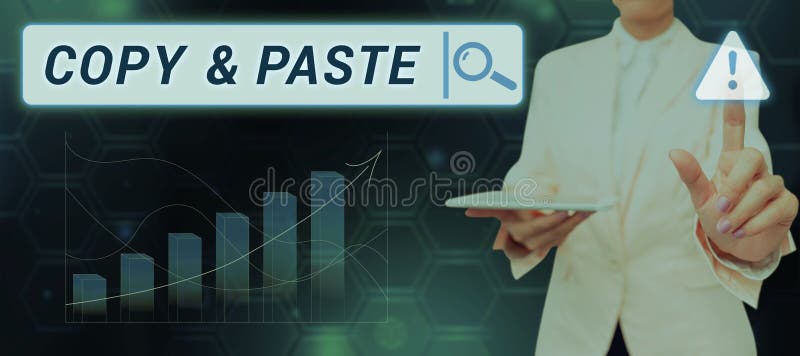 Text Sign Showing Copy Paste. Business Showcase an Imitation ...