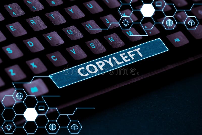Text Sign Showing Copyleft. Internet Concept the Right To Freely Use ...