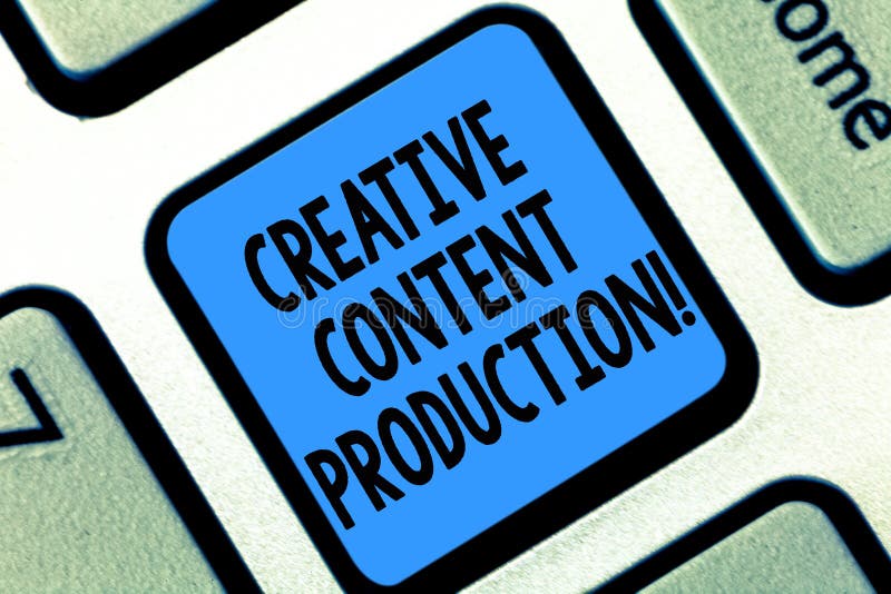 Text Sign Showing Creative Content Production. Conceptual Photo ...