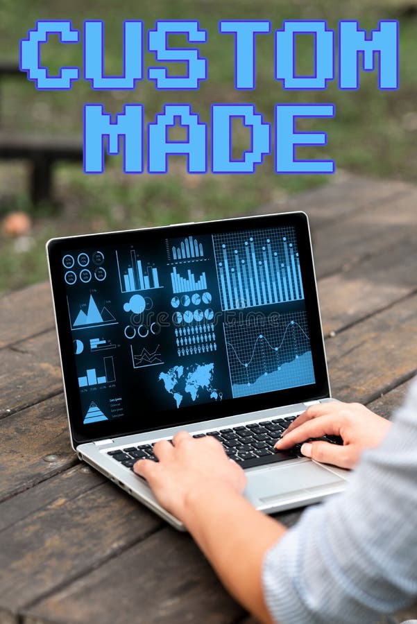 Text Sign Showing Custom Made. Internet Concept Personalized Object ...