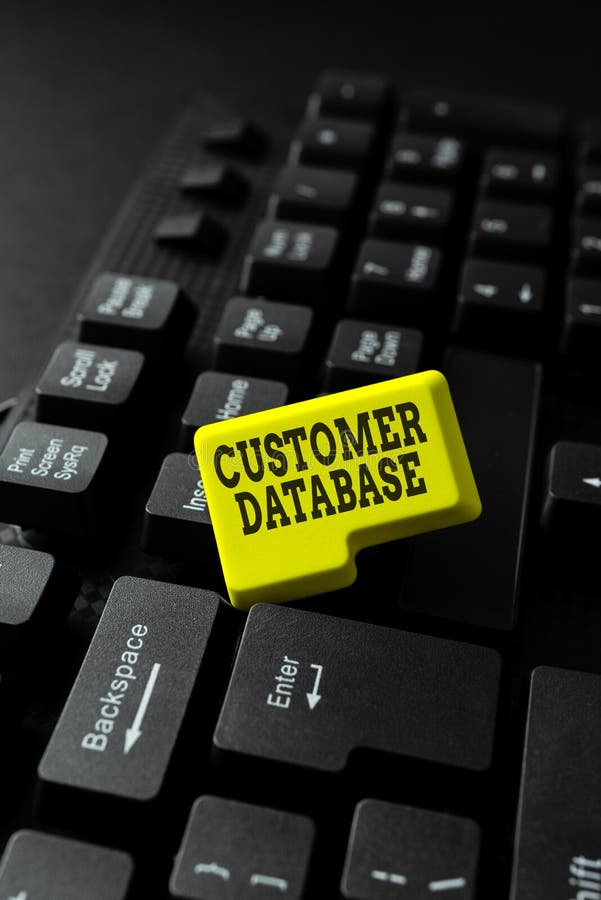 Text Sign Showing Customer Database. Word Written on Uptodate on ... Text Sign Showing Customer Database. Word Written on Uptodate on ...