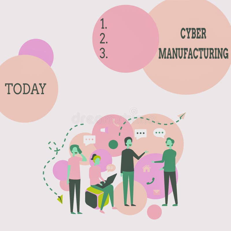 Text Sign Showing Cyber Manufacturing. Business Idea Transformative ...