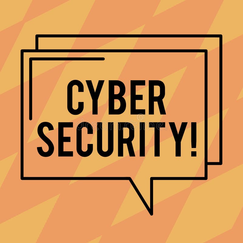 Text Sign Showing Cyber Security. Conceptual Photo Online Prevention of ...