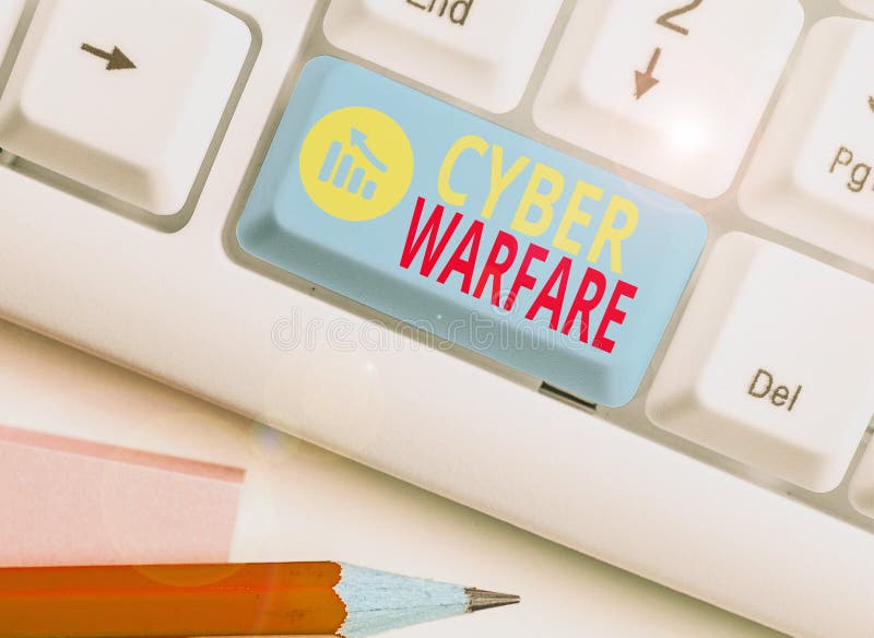 Text Sign Showing Cyber Warfare. Conceptual Photo Activity of Using the ... Text Sign Showing Cyber Warfare. Conceptual Photo Activity of Using the ...