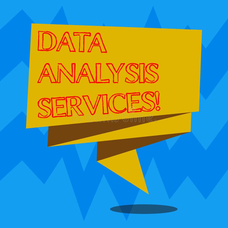 Text Sign Showing Data Analysis Services. Conceptual Photo an ...