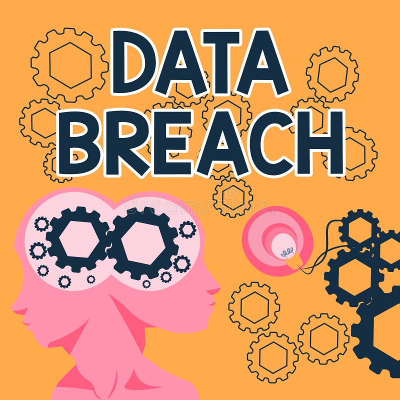 Writing Displaying Text Data Breach. Business Concept Unauthorized ...