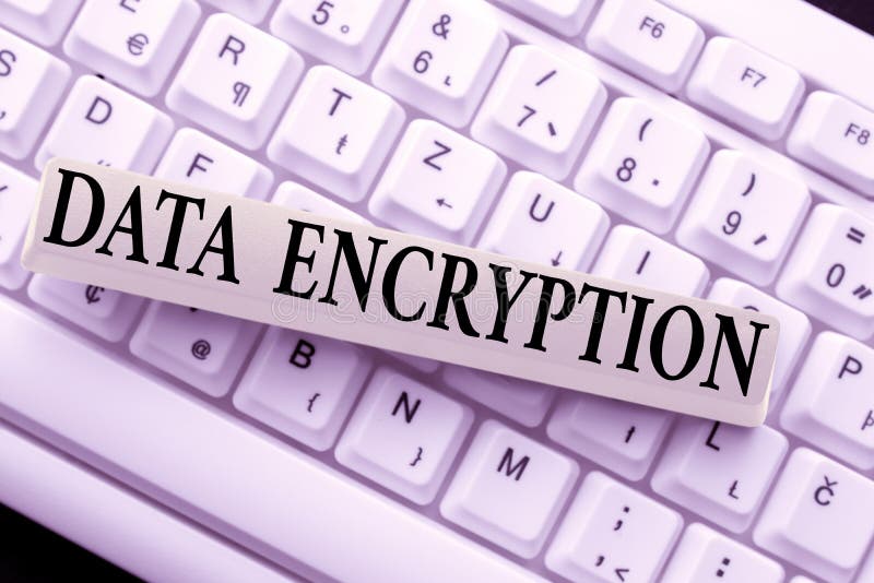 Text Caption Presenting Data Encryption. Business Idea Conversion of Data into Code for ...