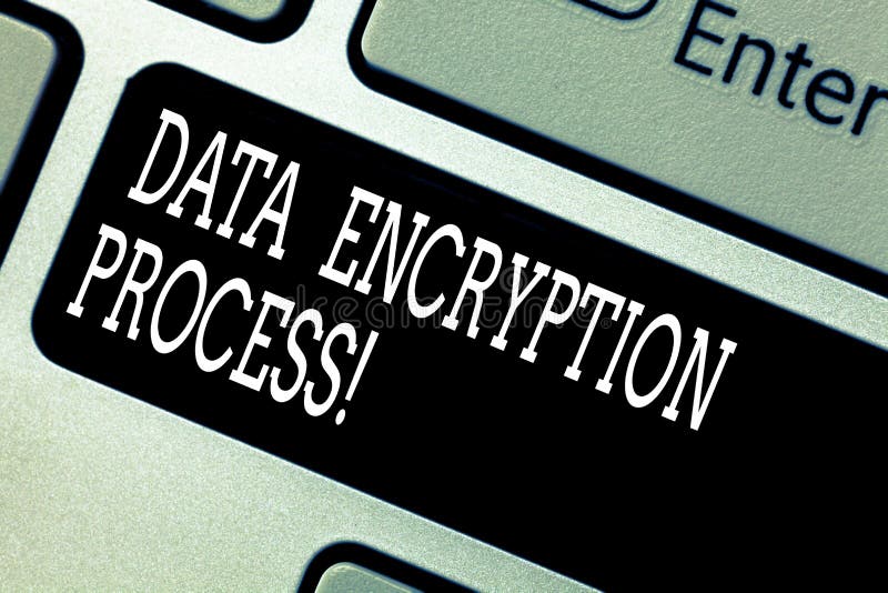 Text Sign Showing Data Encryption Process. Conceptual Photo the Method ...