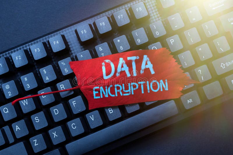 Conceptual Display Data Encryption Business Showcase Symmetrickey Algorithm For The Encrypting