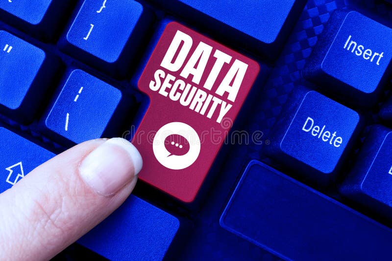 Text Sign Showing Data Security. Conceptual Photo Confidentiality Disk ...