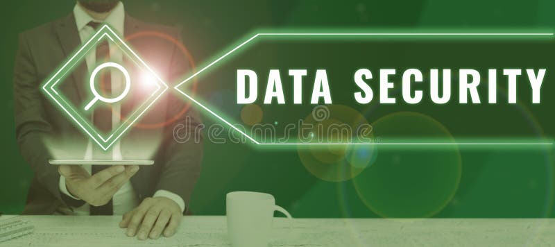 Text Sign Showing Data Security. Word Written on Confidentiality Disk ...