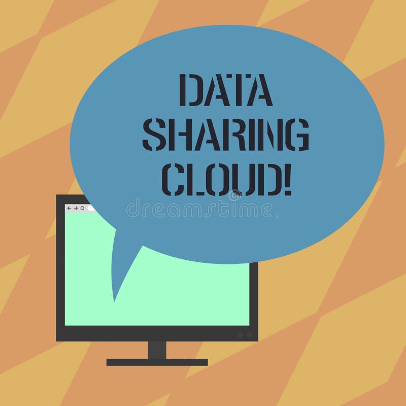 Share Files Via Cloud Icon Illustration Stock Vector - Illustration of ...