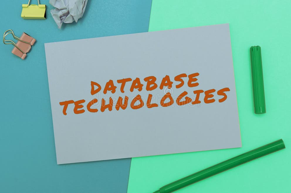 Text Sign Showing Database Technologies. Business Showcase Uses a Database Application that ...